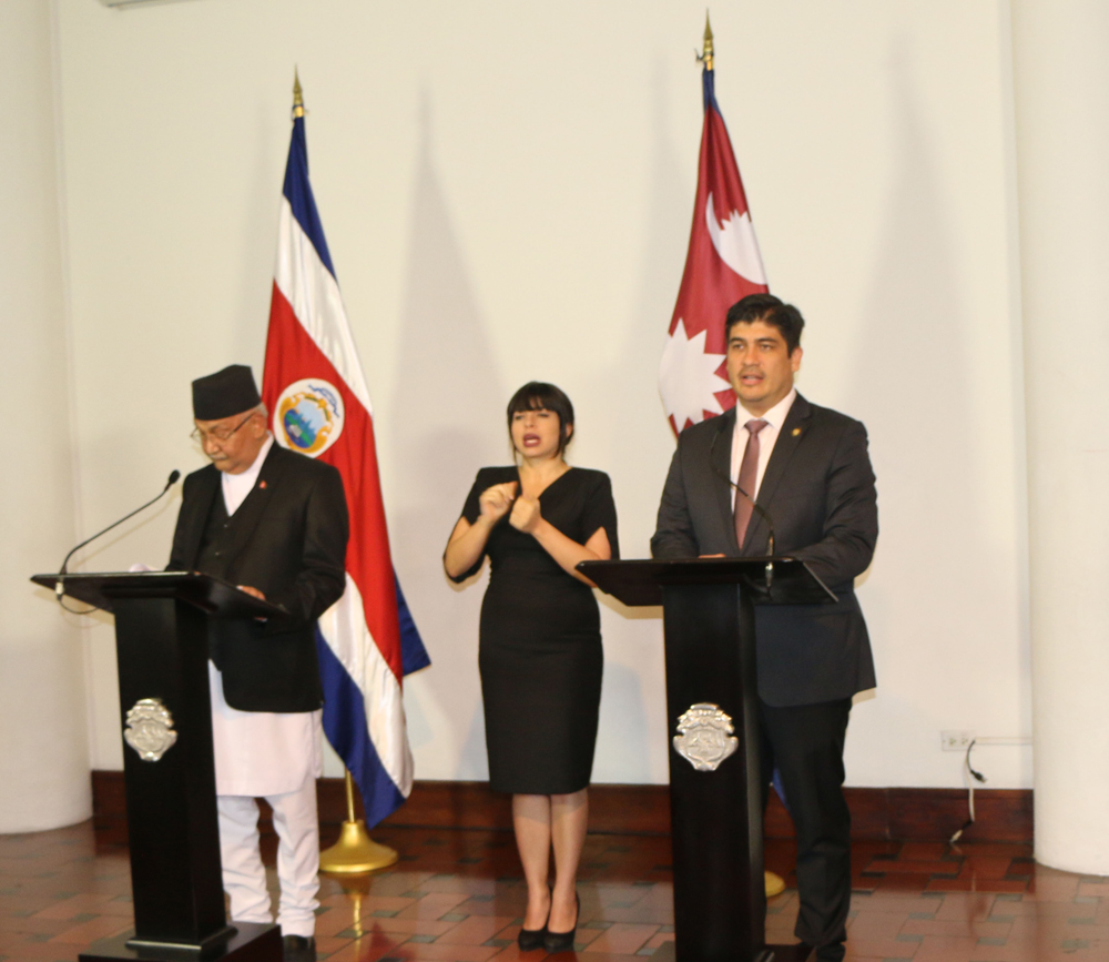 PM Oli, Costa Rica President hold bilateral talks on mutual cooperation ...